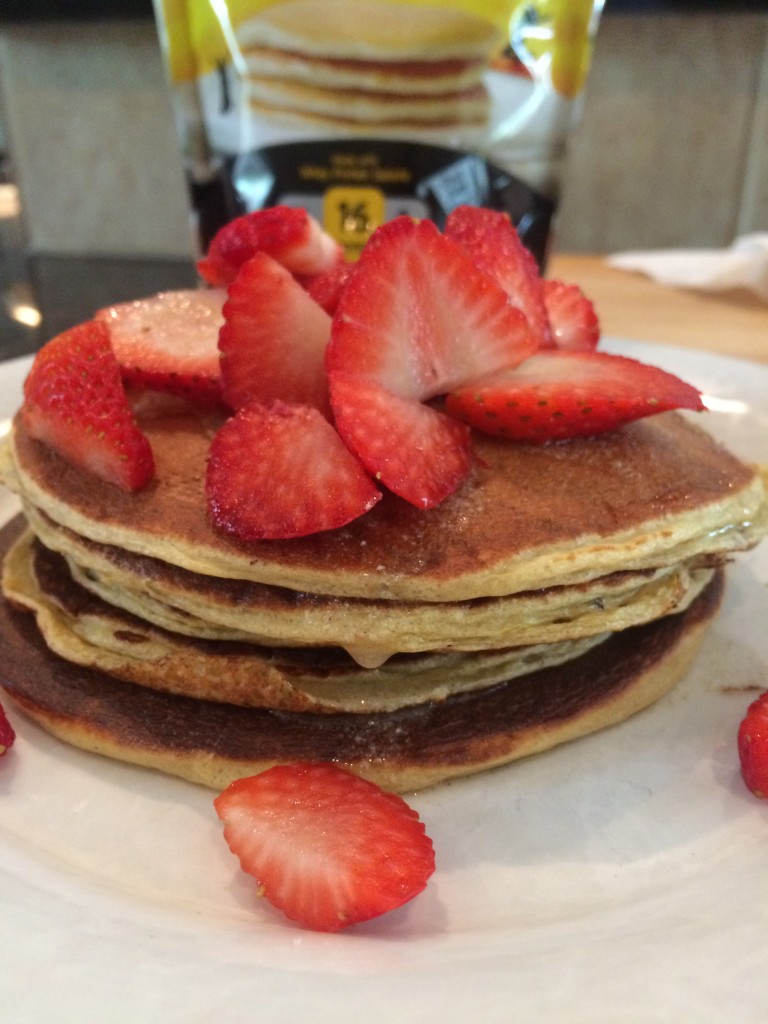 Banana Hazelnut Protein Pancakes - Andrea Williams